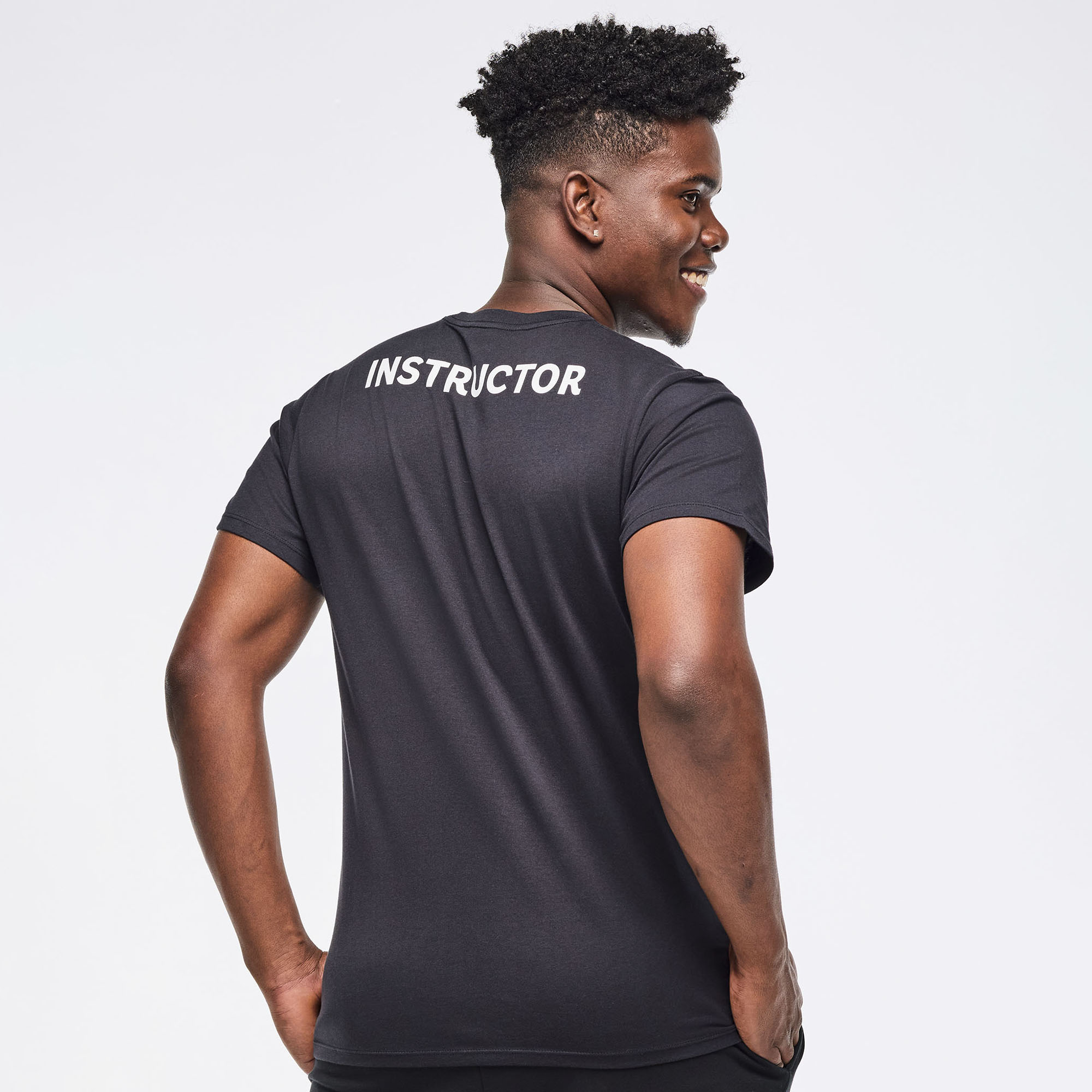 Zumba Crew Neck Instructor Tee – Bold Black – Latinfit Middle East